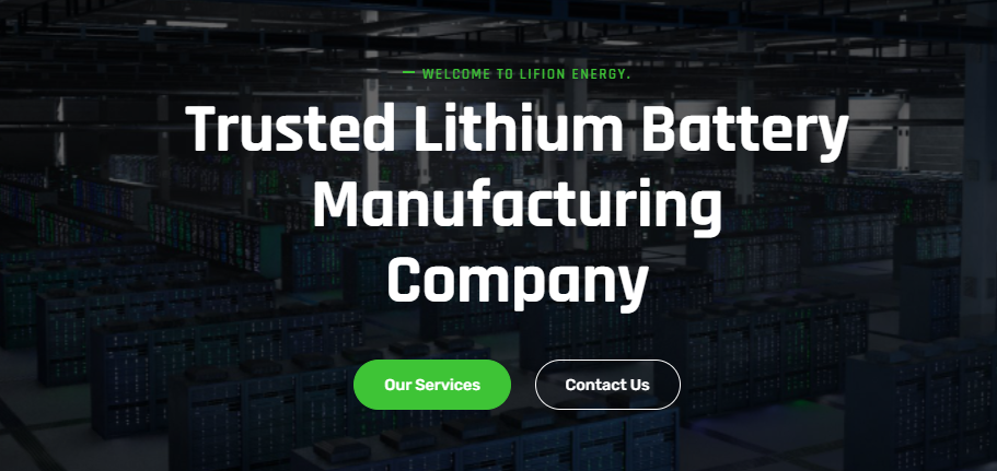 Lifion Energy Systems | Lithium-Ion & LiFePO₄ Battery Manufacturer
